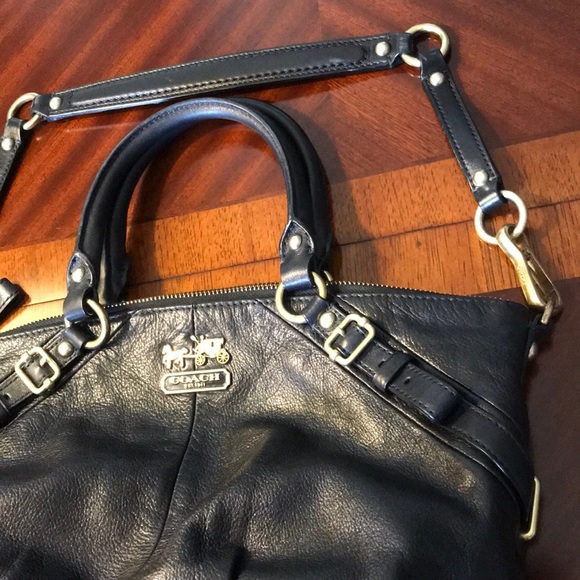Coach | Bags | Coach Madison Sophia Black Leather Purse | Poshmark